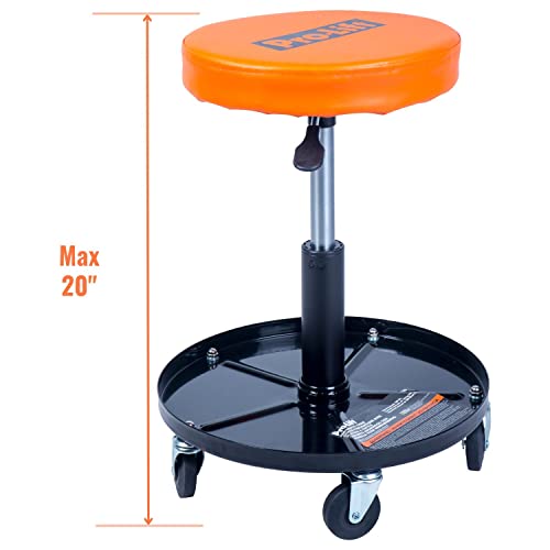 Pro-Lift PL9300 Pneumatic Chair with 300 lbs Capacity – Black/Orange